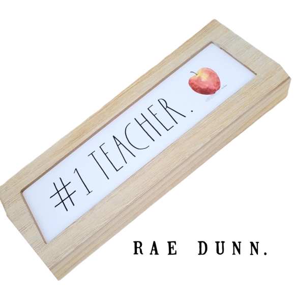 Rae Dunn | Accents | Rae Dunn Teacher Wood Wall Decor Desk Sign Nwt ...